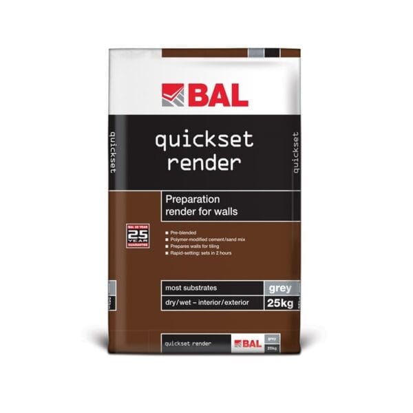 BAL Quickset Render | Fast-Setting Wall Render for Tiling- Sealant ...